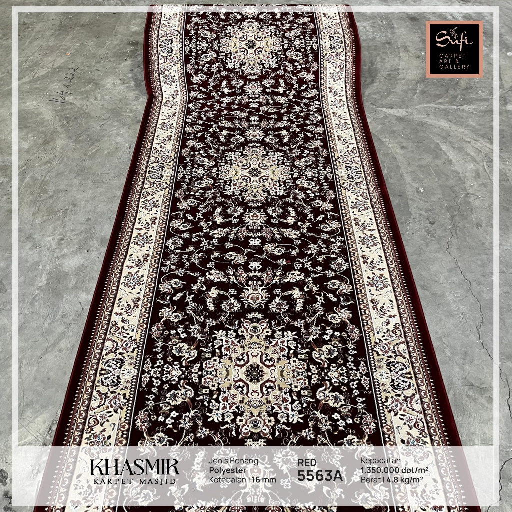 Jual Karpet Masjid Meteran Design Turki Merah 5563A Kashmir | Shopee ...