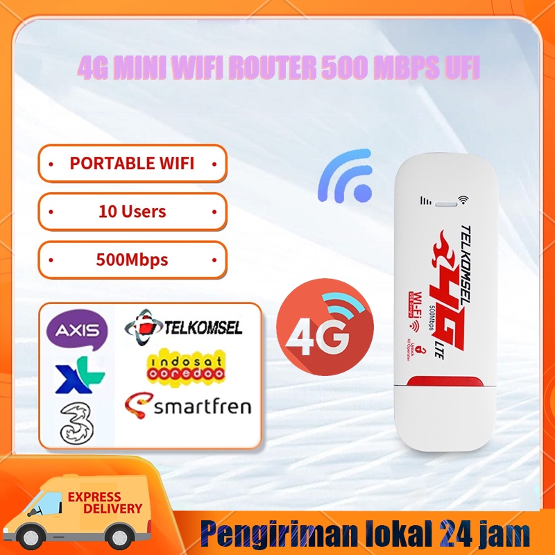 Jual Modem Wifi USB Mifi All Operator 500Mbps Modem WIFI 500Mbps 4g LTE Wi-Fi portabel All ...