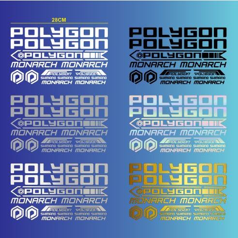 Jual Cutting Sticker Sepeda POLYGON MONARCH Stiker Bike MTB 1set Oracal ...