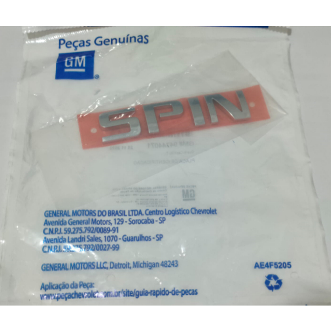 Jual EMBLEM Tulisan SPIN Chevrolet ORIGINAL GM | Shopee Indonesia