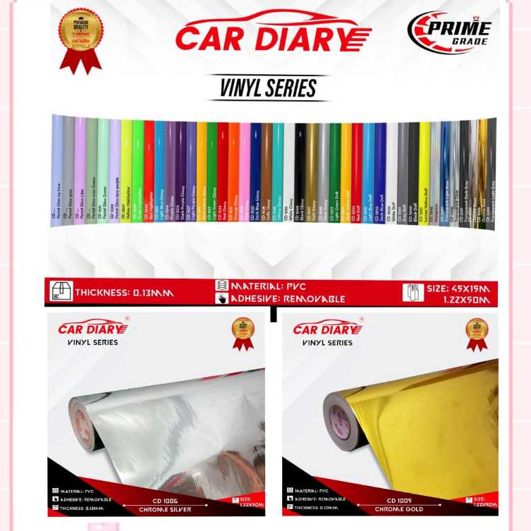Jual Stiker Vinyl Chrome / Stiker Car Diary / Lebar 122 CM / Vinil Car ...