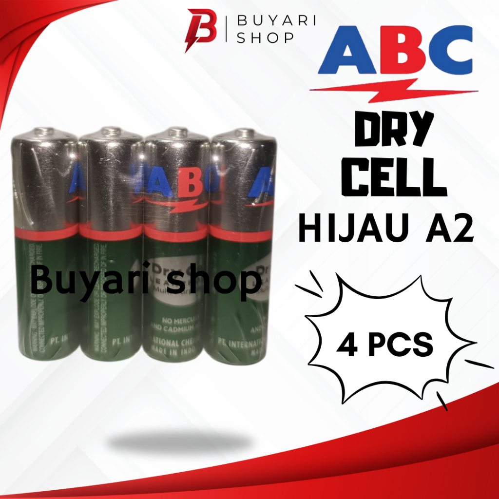 Jual PROMO !! 4 PCS BATERAI ABC HIJAU AA/ BATTERY ABC HIJAU A2 CUCI ...