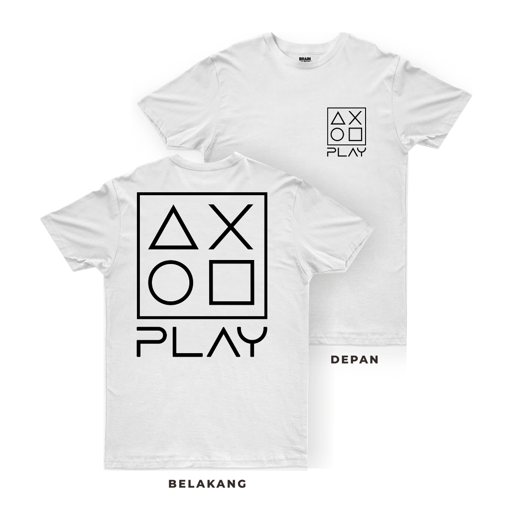 Jual Brain Clothing Kaos Distro Streetwear | PLAY #1 | Warna Putih ...