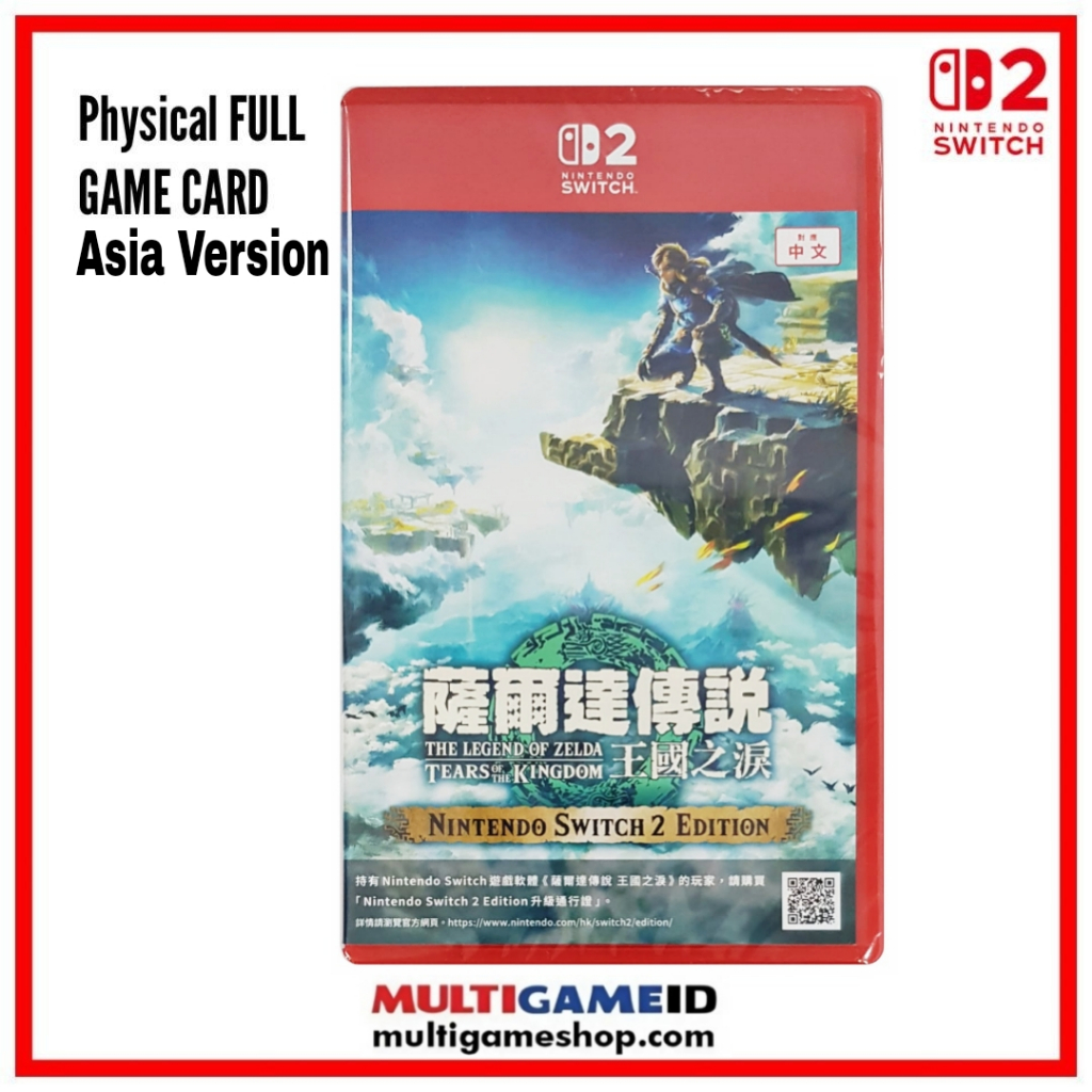 Jual NS2 Nintendo Switch 2 The Legend of Zelda Tears of the Kingdom Game Card English Asia ...