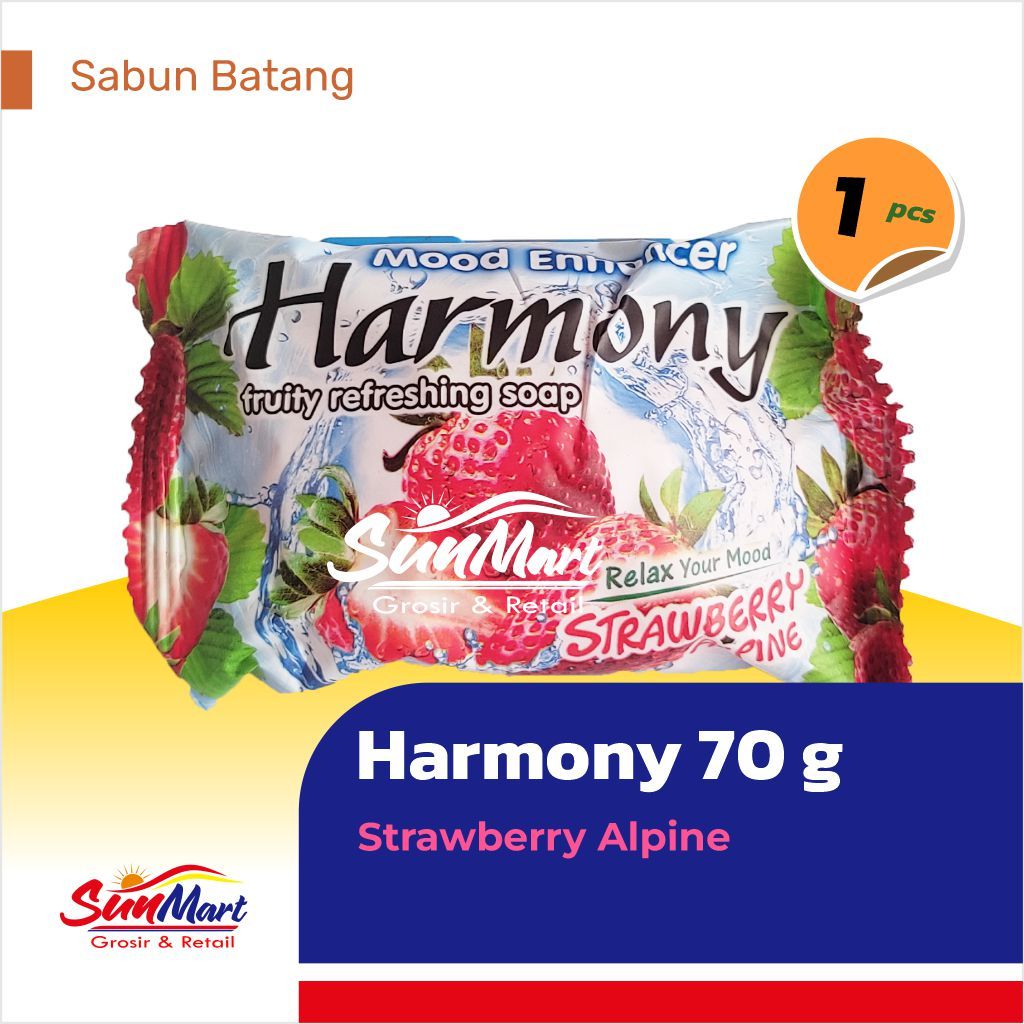 Jual Harmony fruity refreshing soap strawberry alpine sabun mandi ...