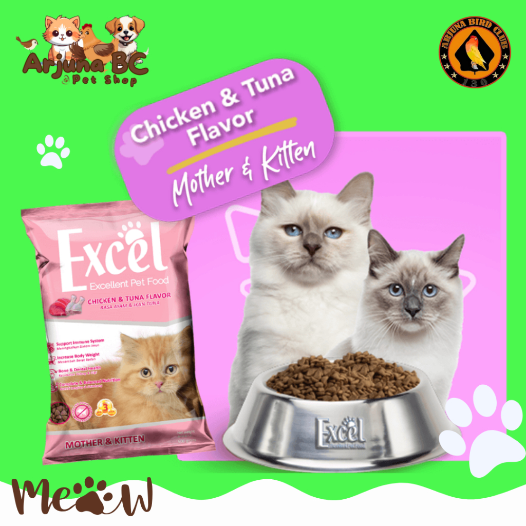 Jual Excel Mother & Kitten 500 gr Chicken & Tuna | Makanan Kucing ...