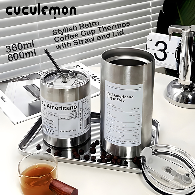 Jual Cuculemon Tumbler Kopi Stainless Steel 600ml Termos Air Panas Dan ...