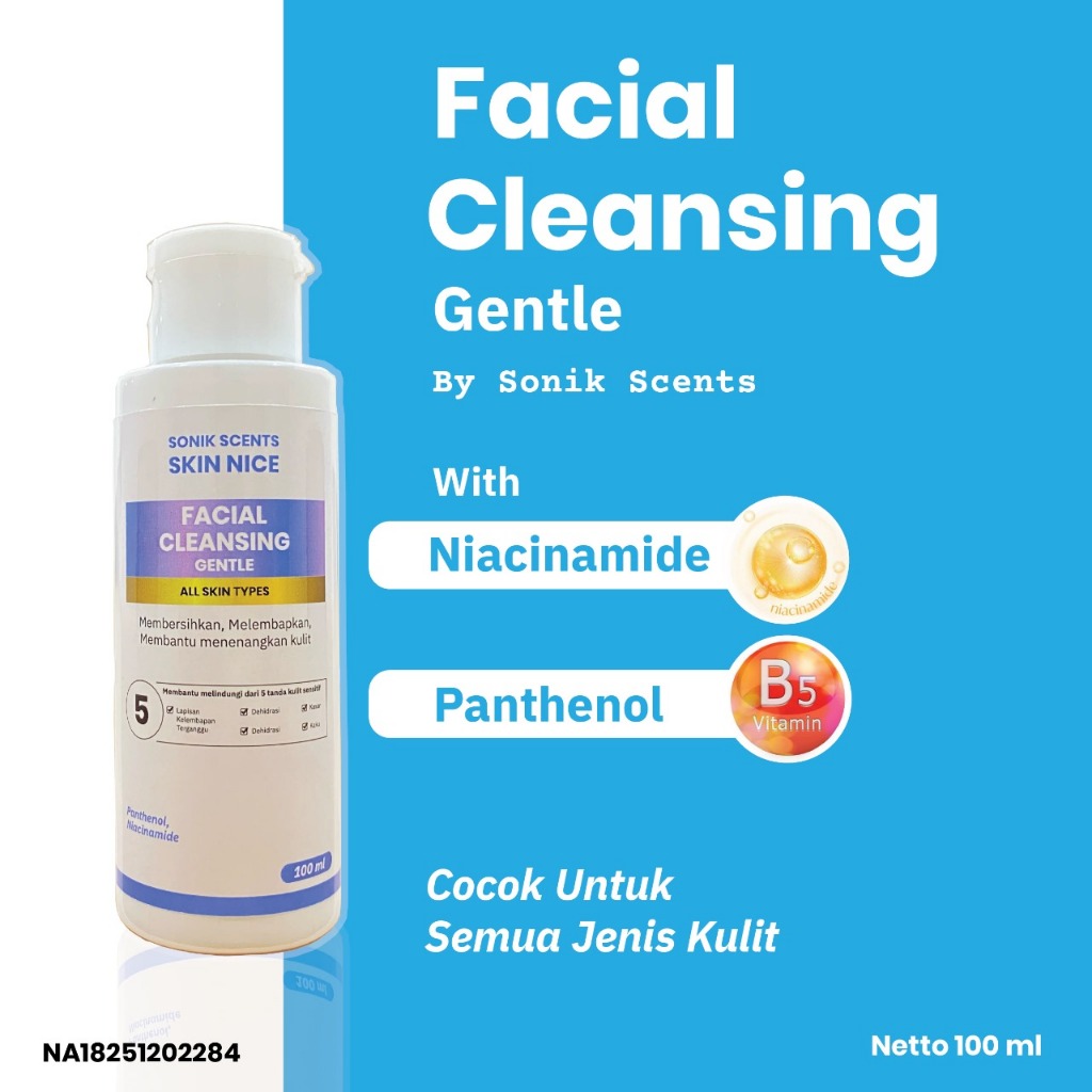 Jual SKIN NICE Facial Cleansing gentle all skin types , Panthenol ...