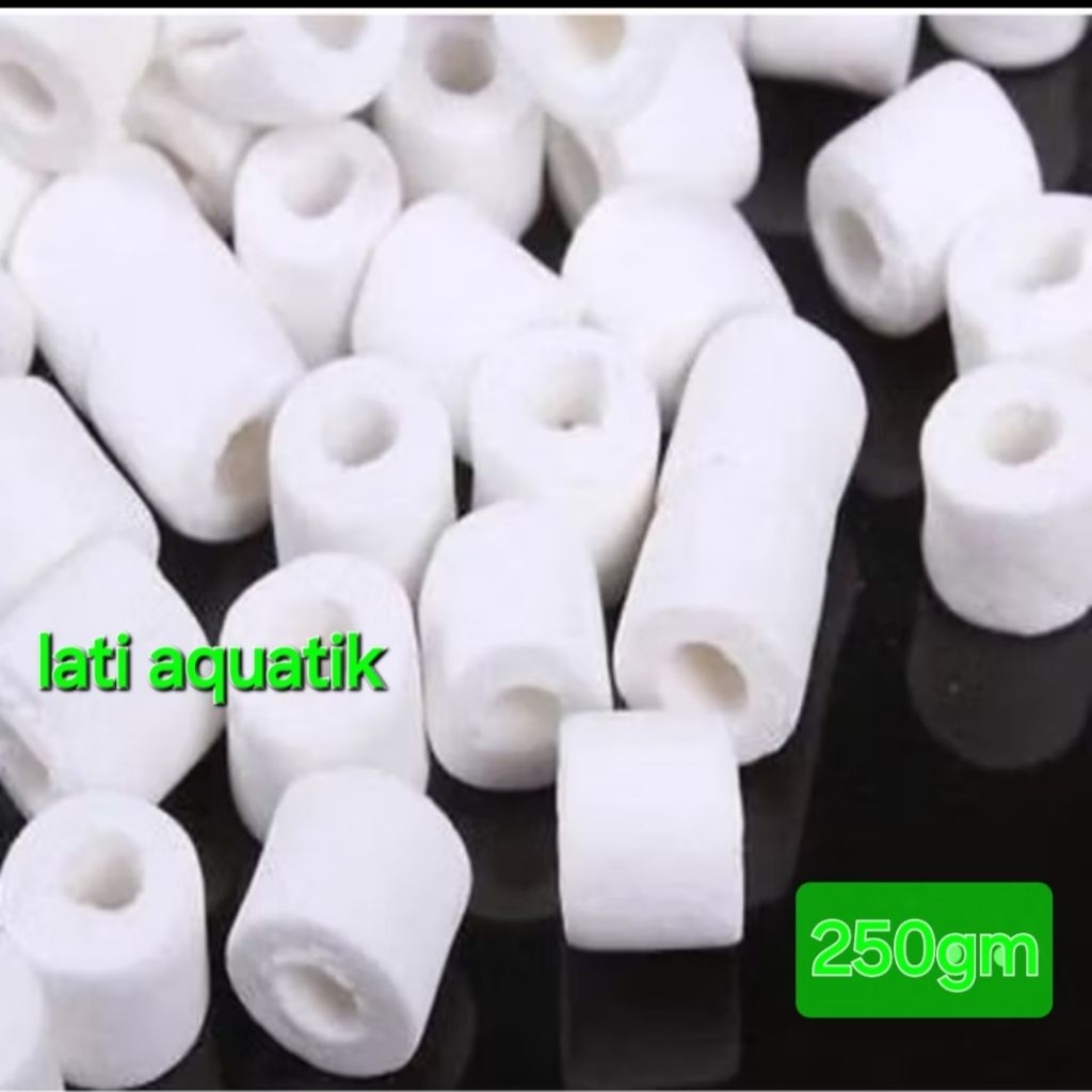 Jual Bioring Bio care Ceramic ring filter Aquarium aquascape 250gm ...