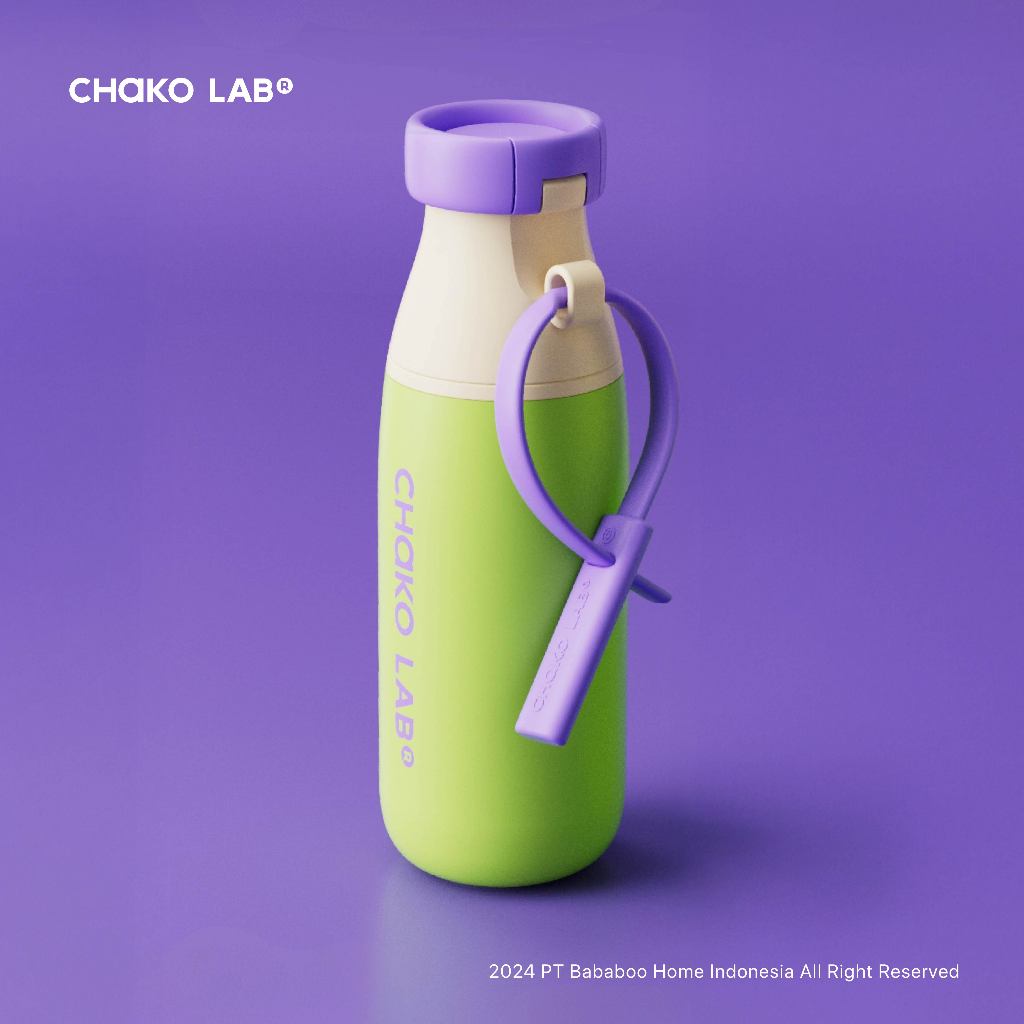 Jual CHAKO LAB Milk Pod Insulated Two-Ways Bottle 520ml - Taro Buzz ...
