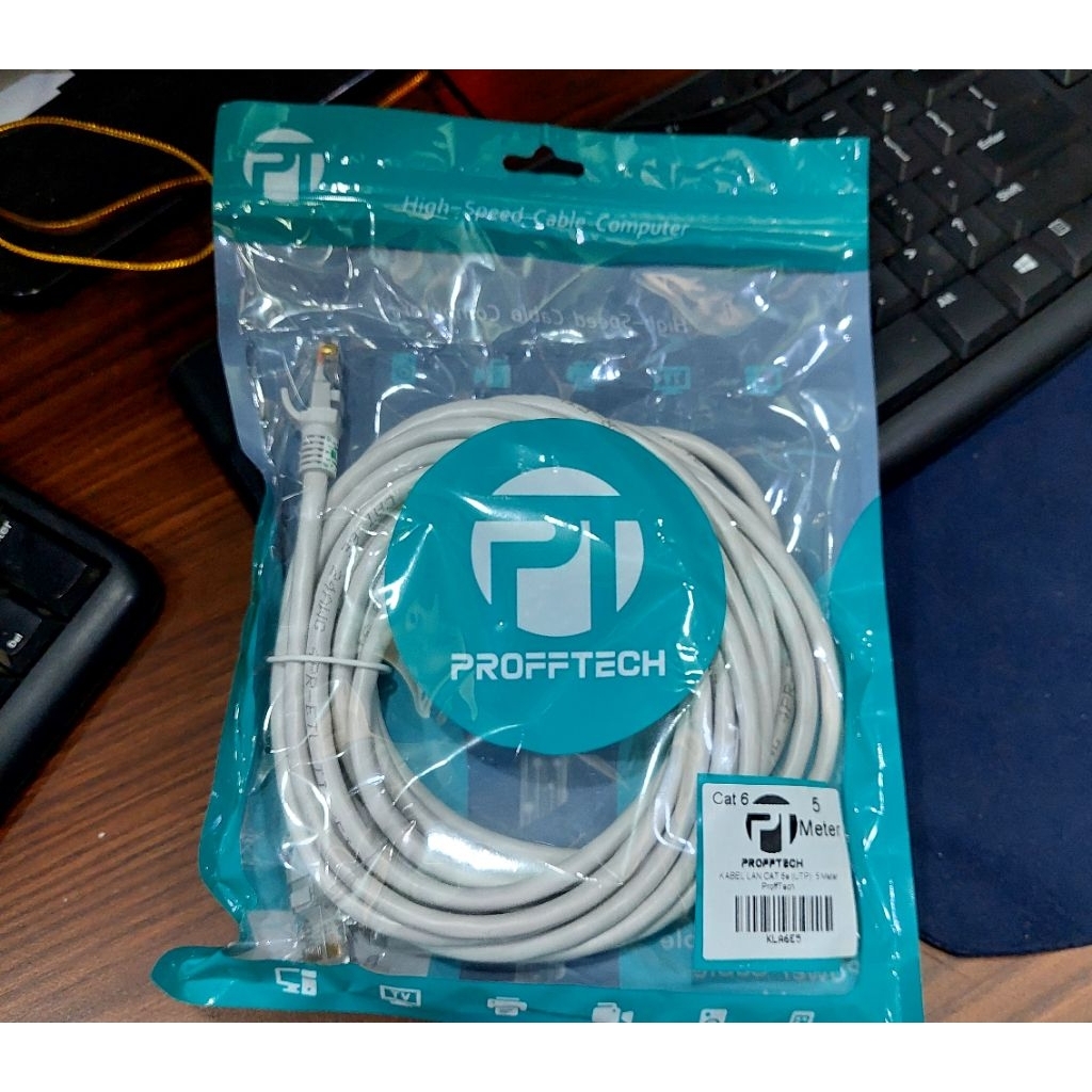 Jual kabel lan rj45 cat6 3m 5m 10m 15m 20m 25m profftech | Shopee Indonesia