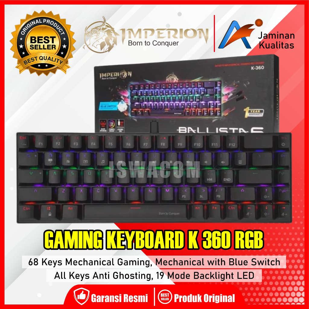 Jual Keyboard Gaming Imperion Ballista 6 KG-360 Mechanical | Shopee ...