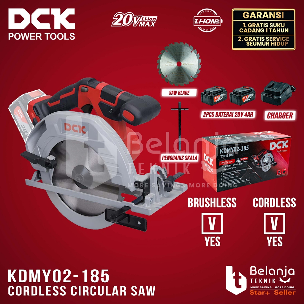 Jual DCK Mesin Circular Saw Cordless KDMY02-185 DM 7 Inch Sirkel Kayu KDMY 02-185 KDMY02-185DM ...