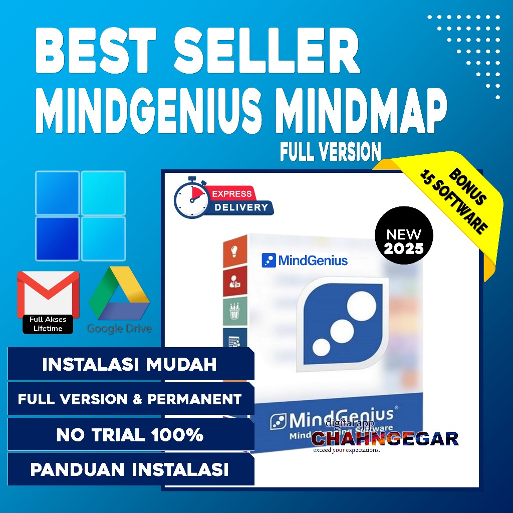 Jual MindGenius AI 2025 v10 Full Software MindMap Sketsa Bisnis Visual Flowchart | Shopee Indonesia