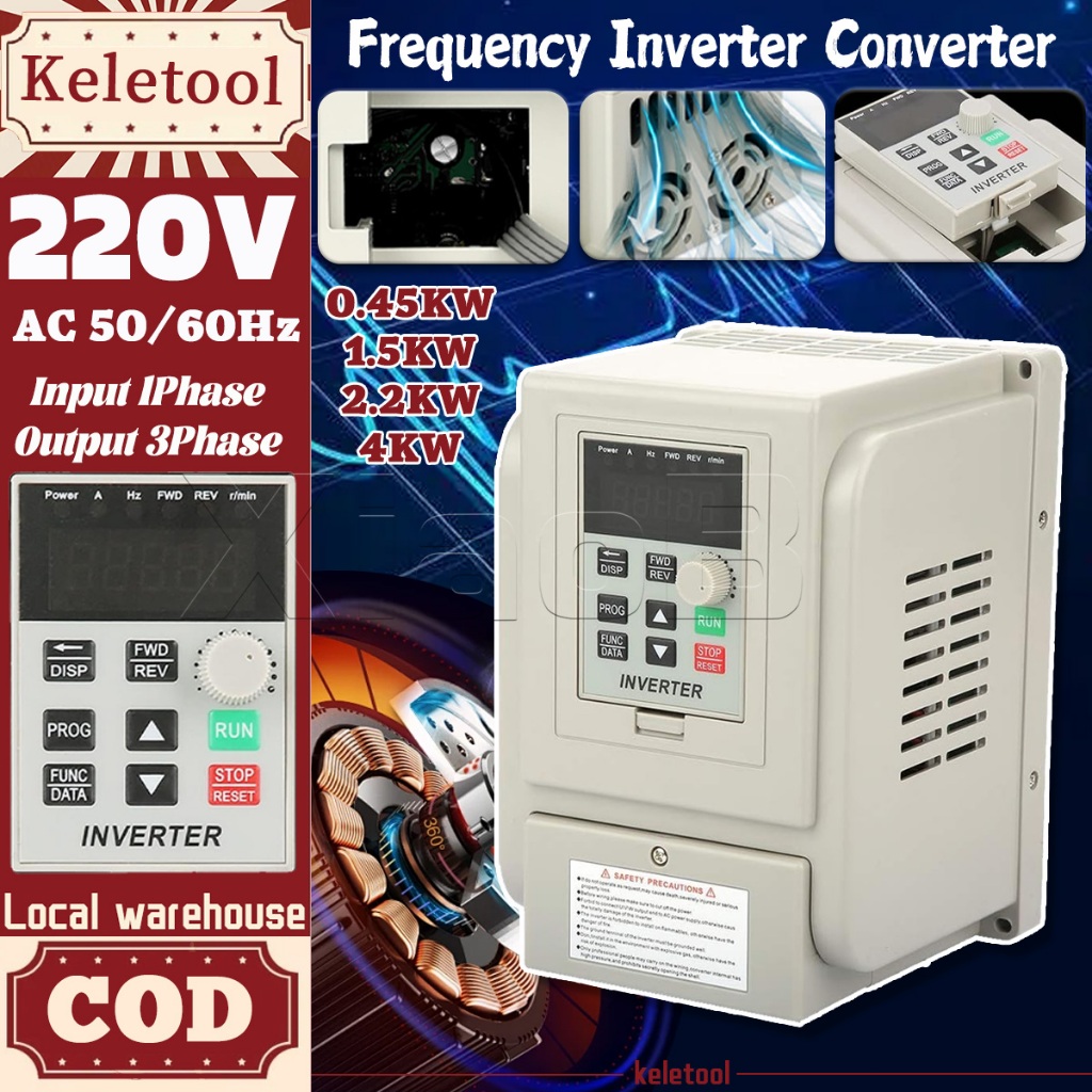 Jual VFD Konverter Inverter 220V Frequency Inverter Converter Inverter Frekuensi Variabel ...