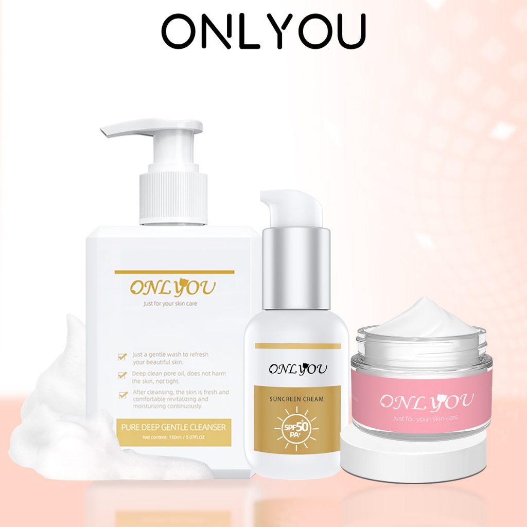 Jual ONLYOU MAKEUP 3PCS PAKET / ONLYOU Instant Brightening Tone Up ...
