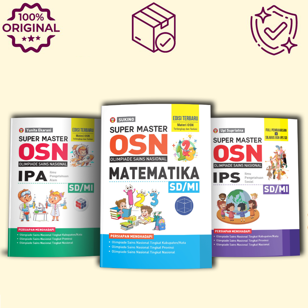 Jual Buku Super Master OSN SD/MI: Matematika - IPA - IPS | Edisi Terbaru dan Terlengkap | Shopee ...