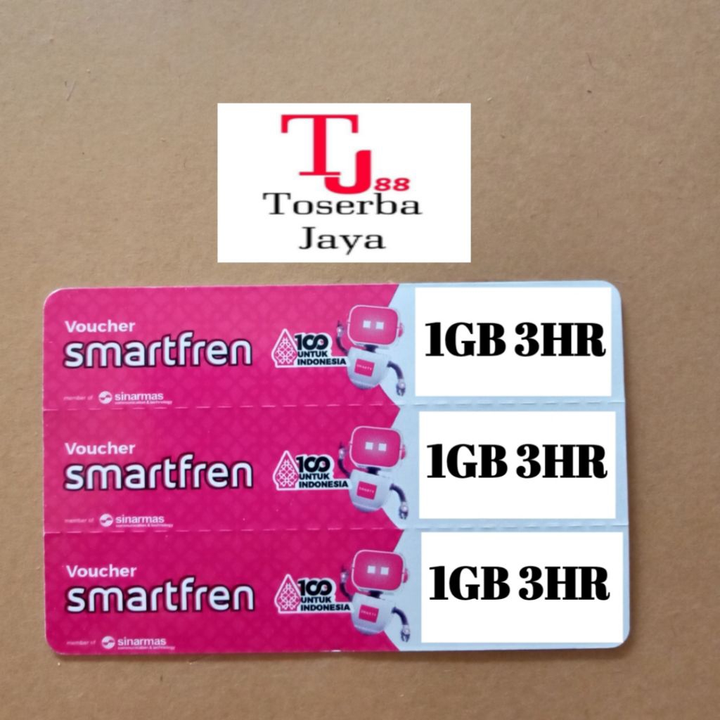 Jual VOUCHER SMART DATA 1GB 3HR | Shopee Indonesia