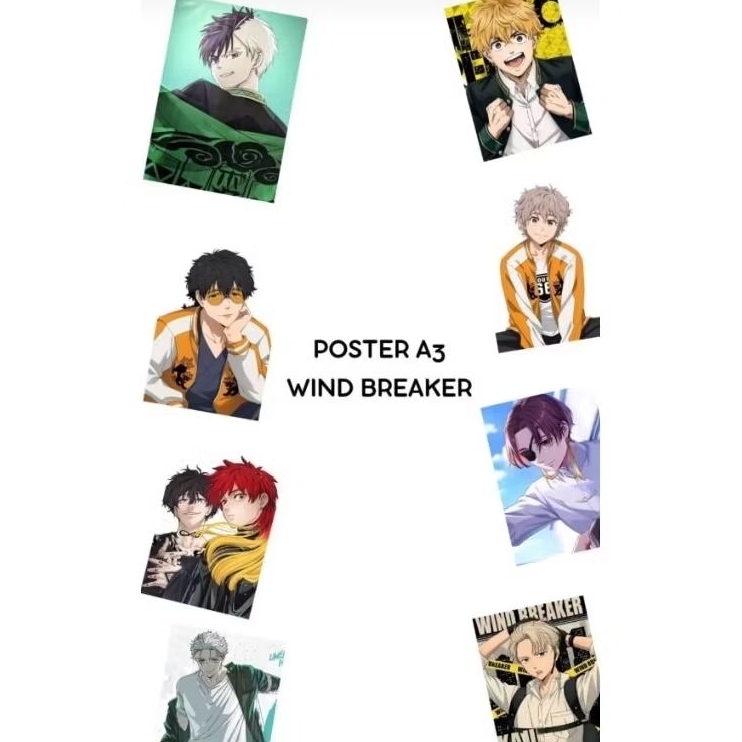 Jual Poster A3 Anime | Wind Breaker | Art Carton | Shopee Indonesia