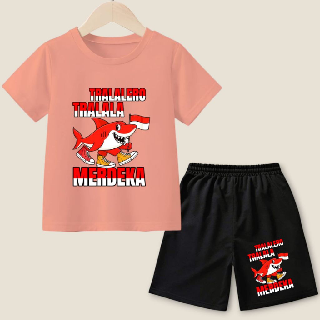 Jual setelan anak 17 agustus tralalero tralala merdeka usia 2-10 thn cowok cewek | Shopee Indonesia