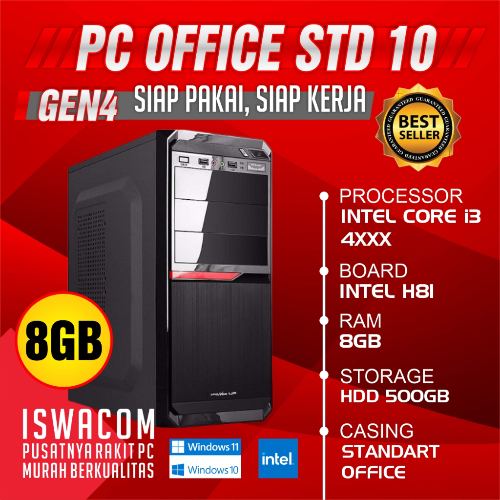 Jual PC CPU Rakitan Spek kantor/sekolah Core i3-4xxx Ram 8Gb Hardisk 500Gb | Shopee Indonesia