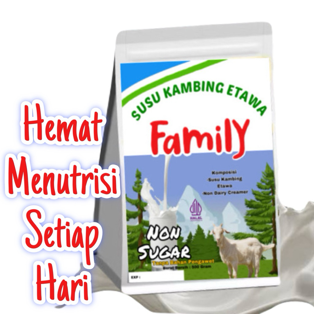 Jual 1000Manfaat Family Susu Kambing Etawa Non Sugar 500gr Alufoil Enak ...
