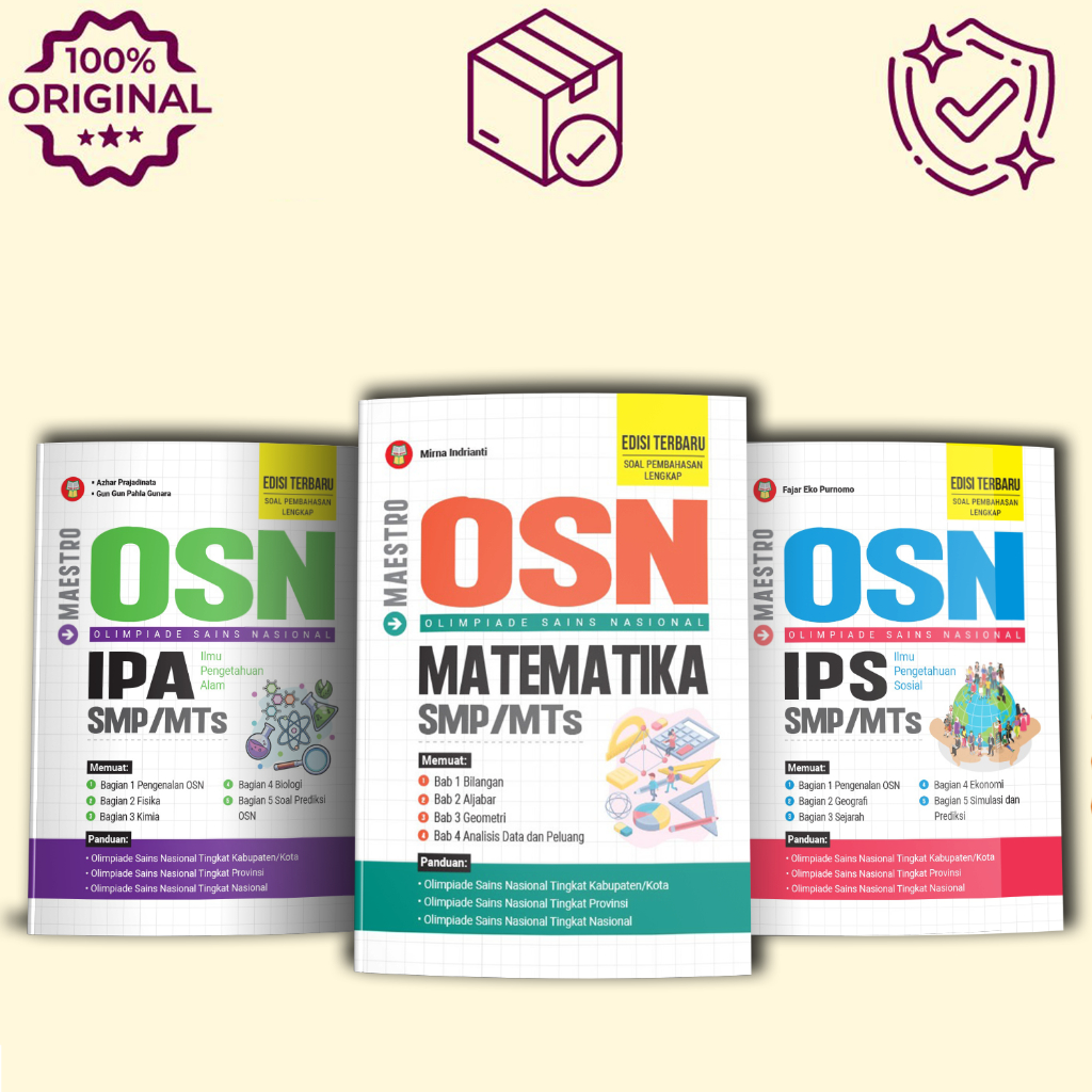 Jual Buku Maestro OSN SMP/MTs: Matematika - IPA - IPS Edisi Terbaru / Soal & Pembahasan Lengkap ...
