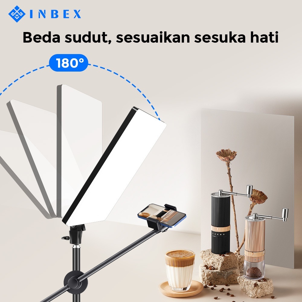 Jual INBEX IP80 Lampu Foto LED 80W Lighting Konten Kreator Lampu Sorot Lighting Studio Video ...