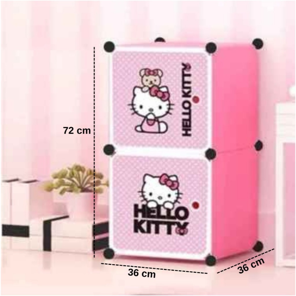 Jual Lemari plastik 2 susun minimalis lemari pakaian 1x2 rak ...