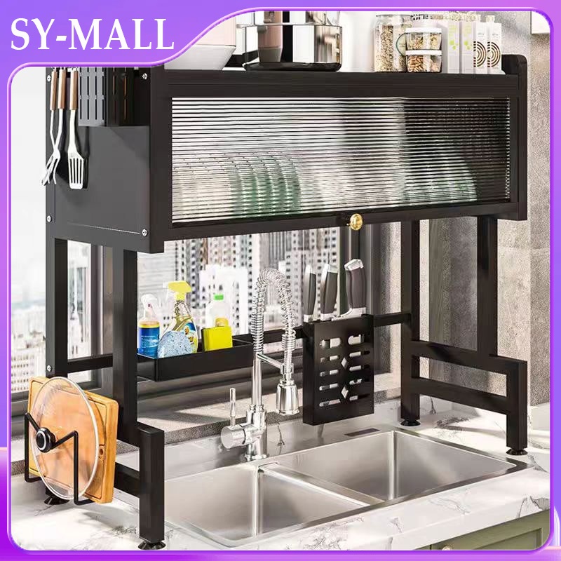 Jual Rak piring wastafel stainless steel rak piring tertutup rak dapur ...