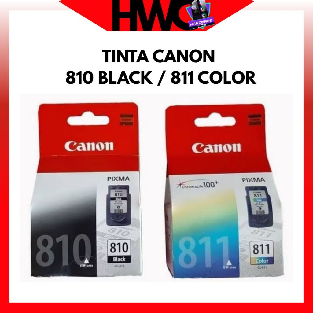 Jual Catridge Pixma Canon PG 810/811 BLACK dan WARNA(RESMI) | Shopee ...