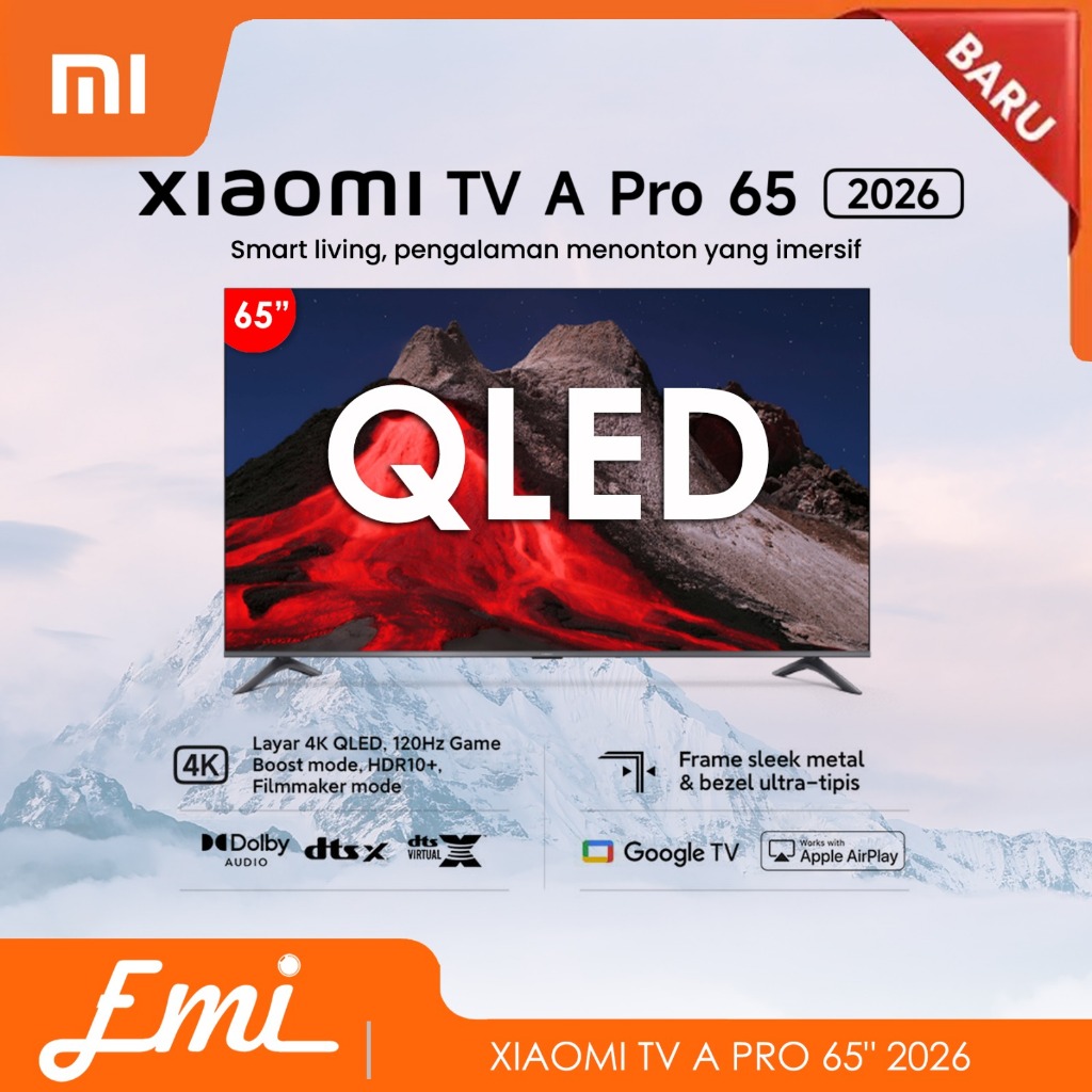 Jual Mi TV 65" Inch A Pro 2026 65 Inch 4K QLED 120 Hz HDR10+ Google TV ...