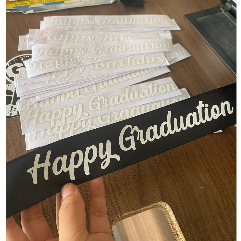 Jual STIKER PITA SATIN GRADUATION (KHUSUS WARNA PUTIH) / STIKER PITA ...