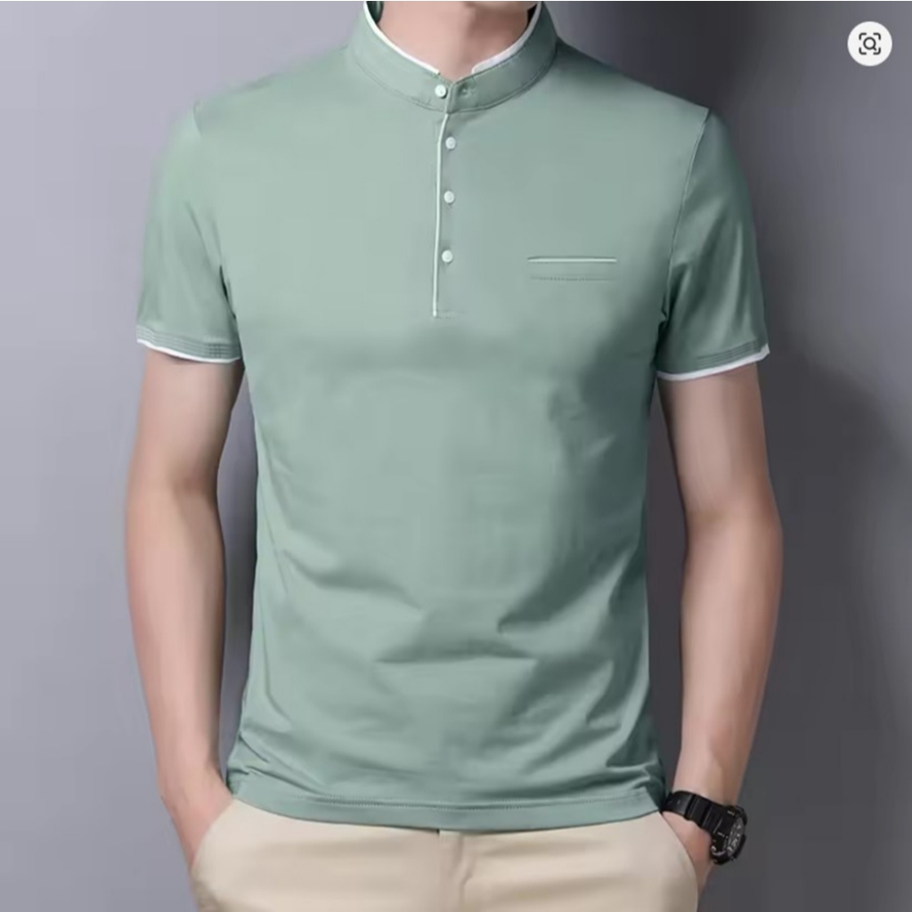 Jual Kaos Pria Terbaru Dyrgo Polos Kerah Polo Shirt Shanghai Mandarin ...