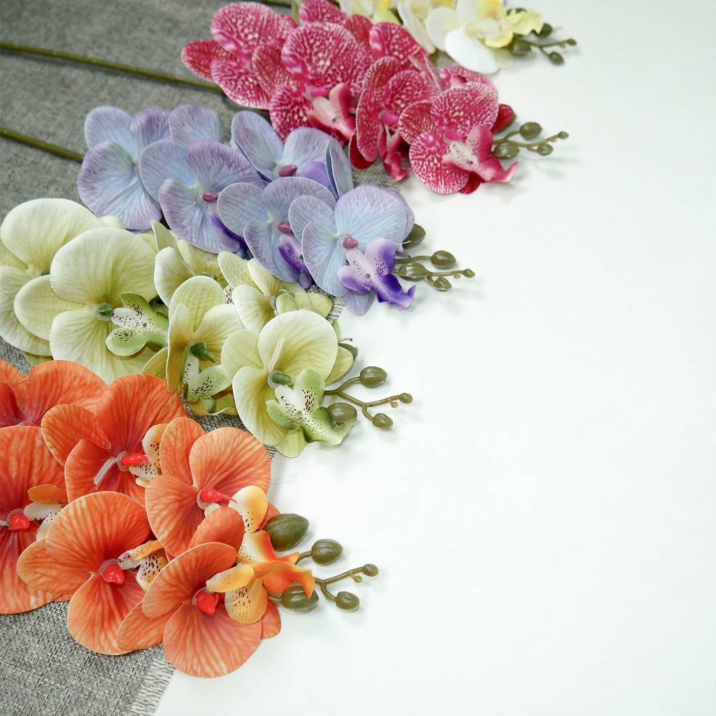 Jual TERMURAH 7 Heads Artificial Orchid Flower Bunga Anggrek Bulan ...