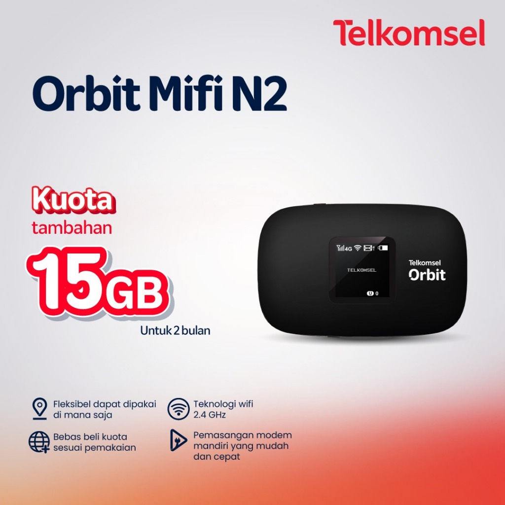 Jual Telkomsel Orbit Mifi N2 Portable Modem Wifi 4G High Speed Bonus Data | Shopee Indonesia