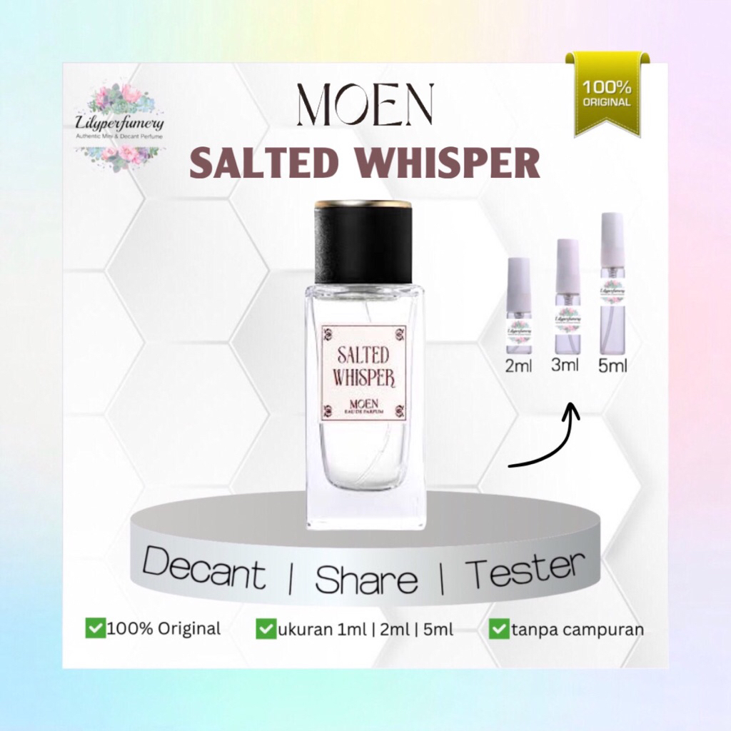 Jual Decant / Share MOEN PERFUME SALTED WHISPER EDP 1 ml | 2 ml | 5 ml ...