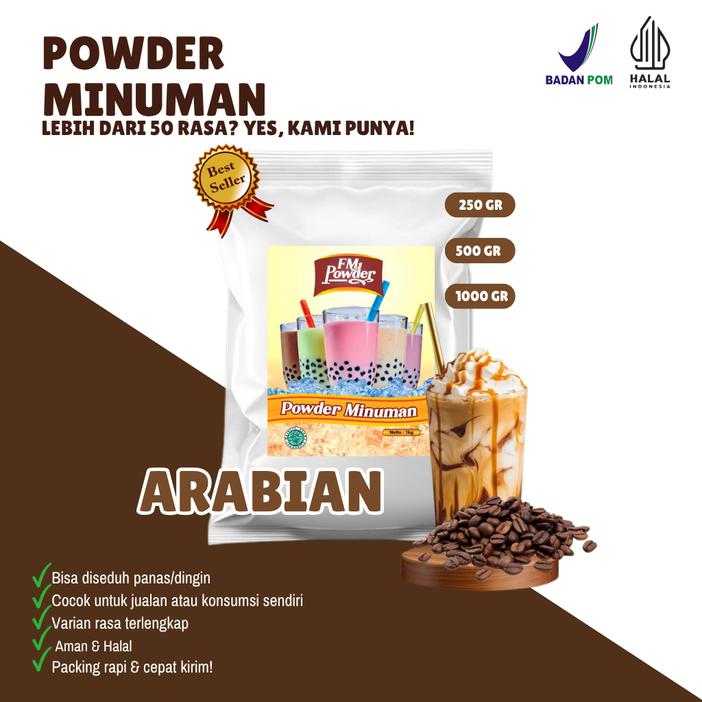 Jual ARABIAN FM Powder Drink - Bubuk Minuman Instan Varian Rasa Kopi ...