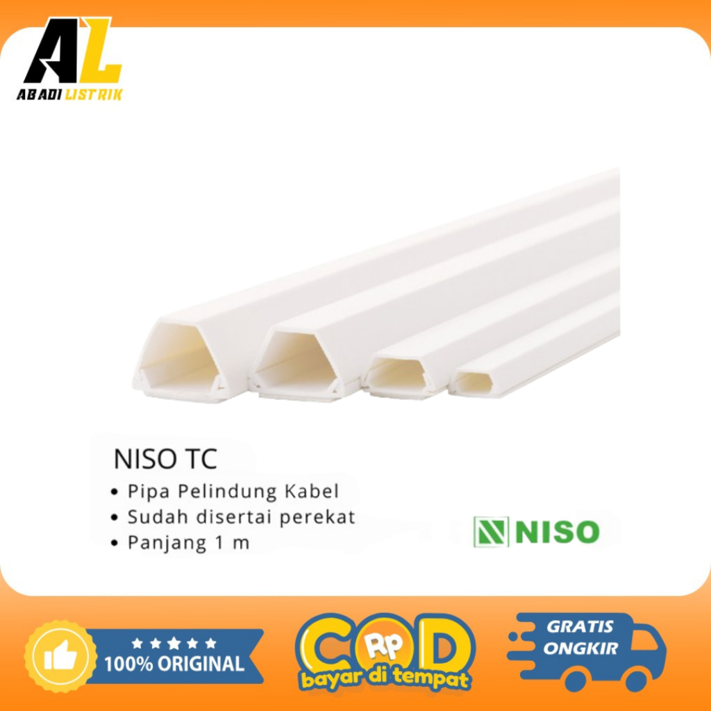 Jual Duct Tape TC-3/Pipa Penutup Kabel TC-3/Kabel protektor 1 meter ...