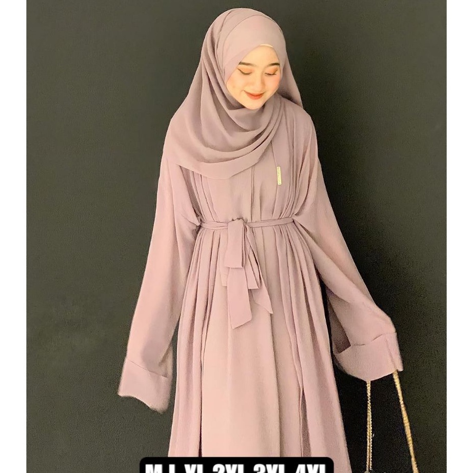 Jual Big Sale Airin Abaya Set Jumbo Inner Outer Pashmina Abaya Lebaran ...