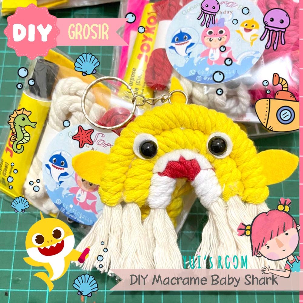 Jual Hampers DIY Macrame Gantungan Kunci Baby Shark | Paket Souvenir ...