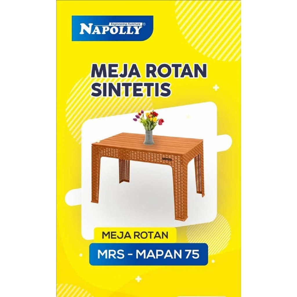 Jual Meja NAPOLLY Mapan 75/7045 | Meja Plastik Motif Rotan | Meja ...