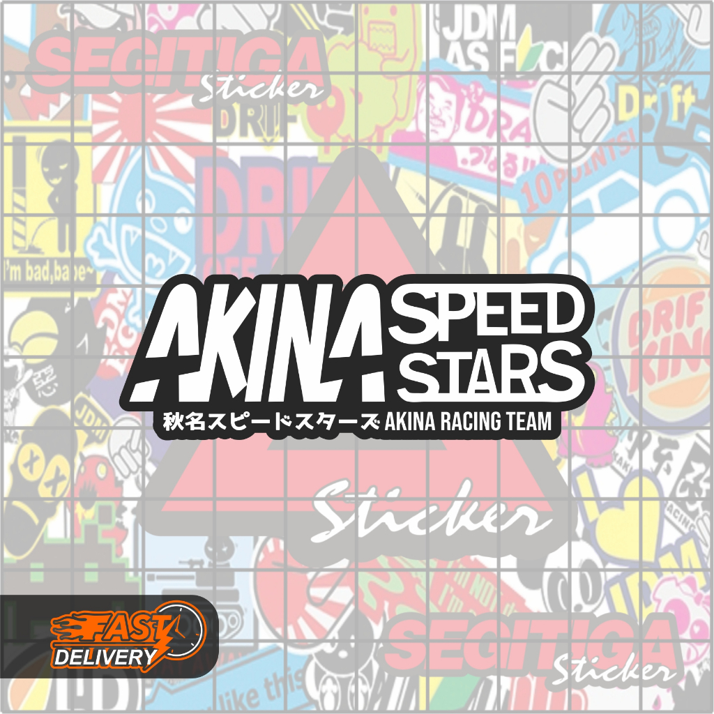 Jual Sticker Akina Speed Stars Ukuran 10 x 3.5 Cm | Shopee Indonesia