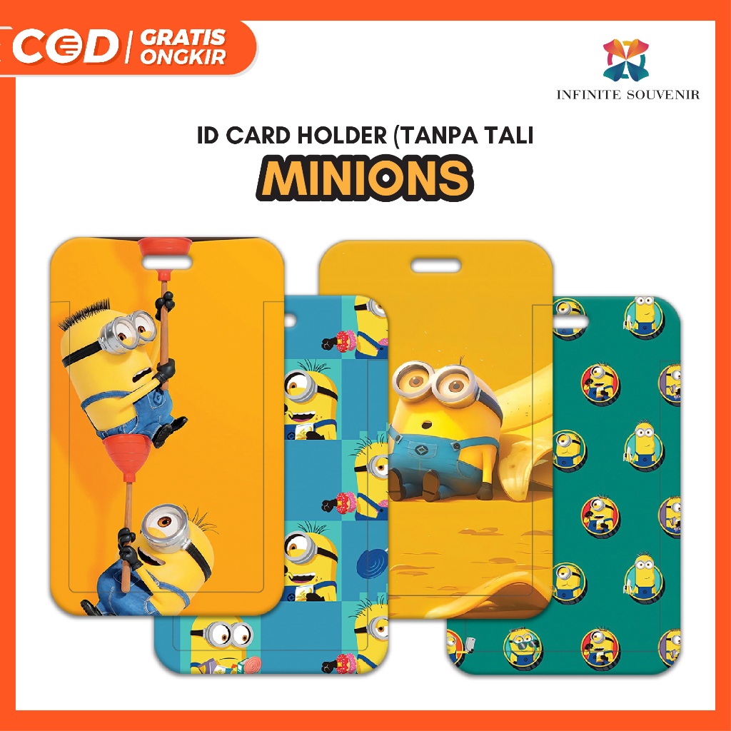 Jual (N009) Nametag Minions Banana Tanpa Tali / Card Holder / ID Card ...