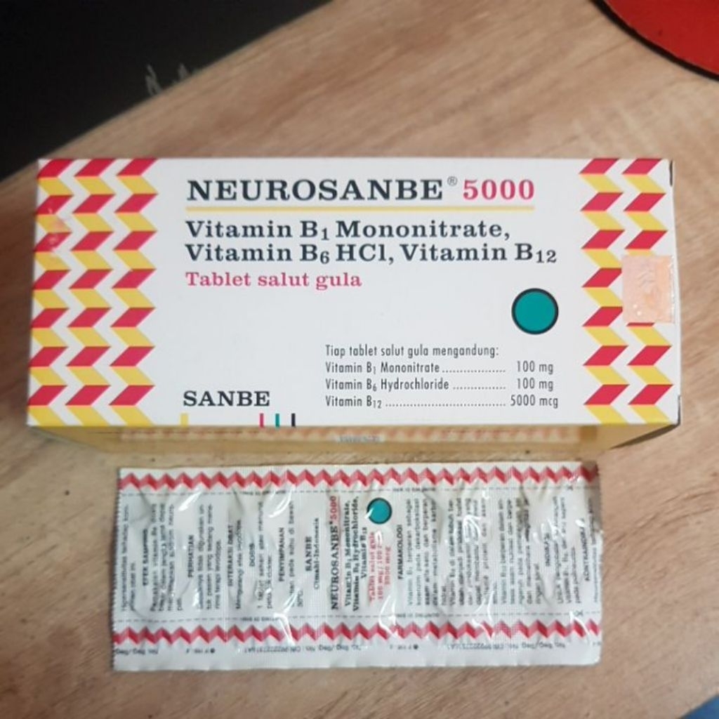 Jual NEUROSANBE 5000 BOX 10 STRIP @10 TABLET VITAMIN NEUROTROPIK ...