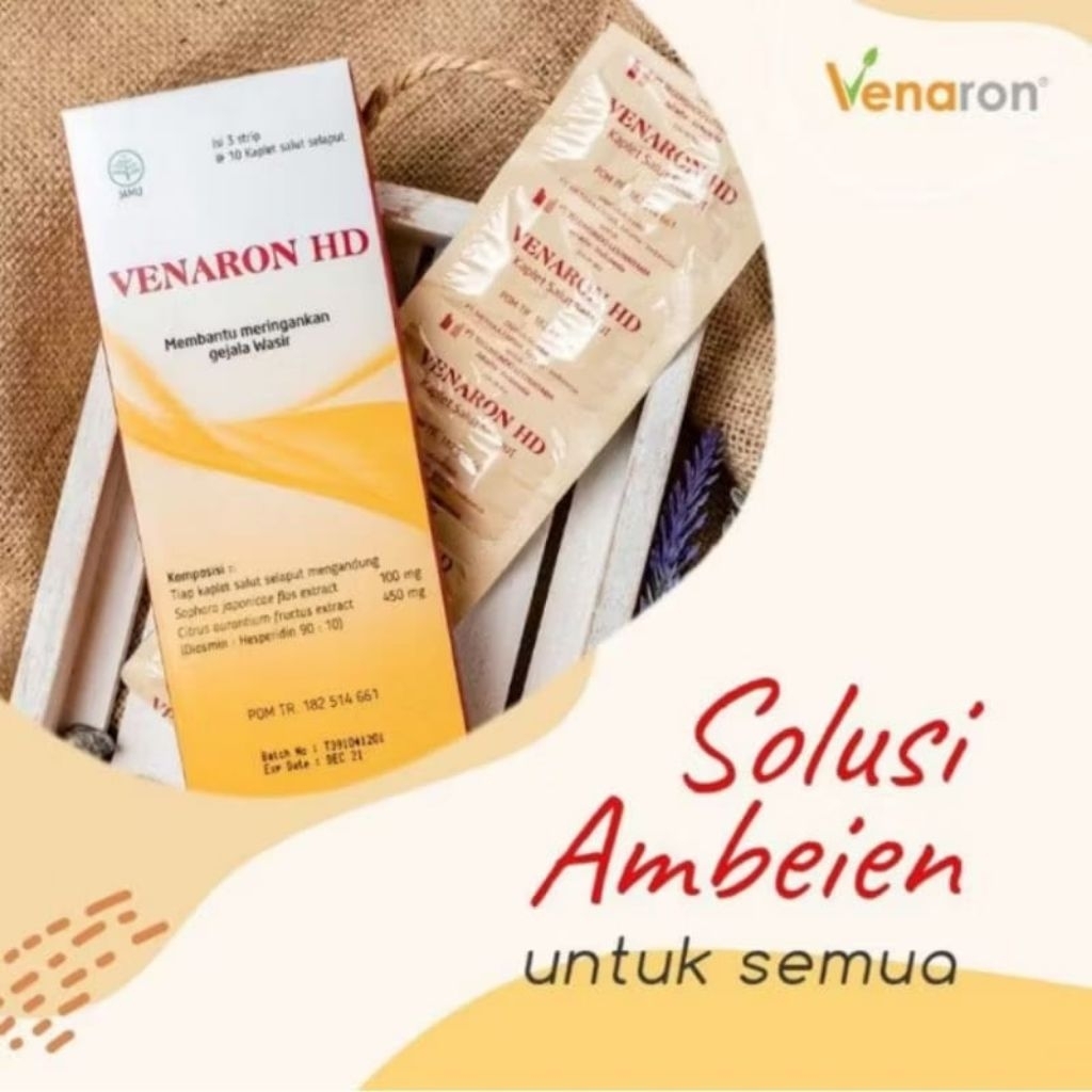Jual Obat Wasir/Ambeien sudah Berdarah - Venaron HD 1 Strip (10 kapsul ...