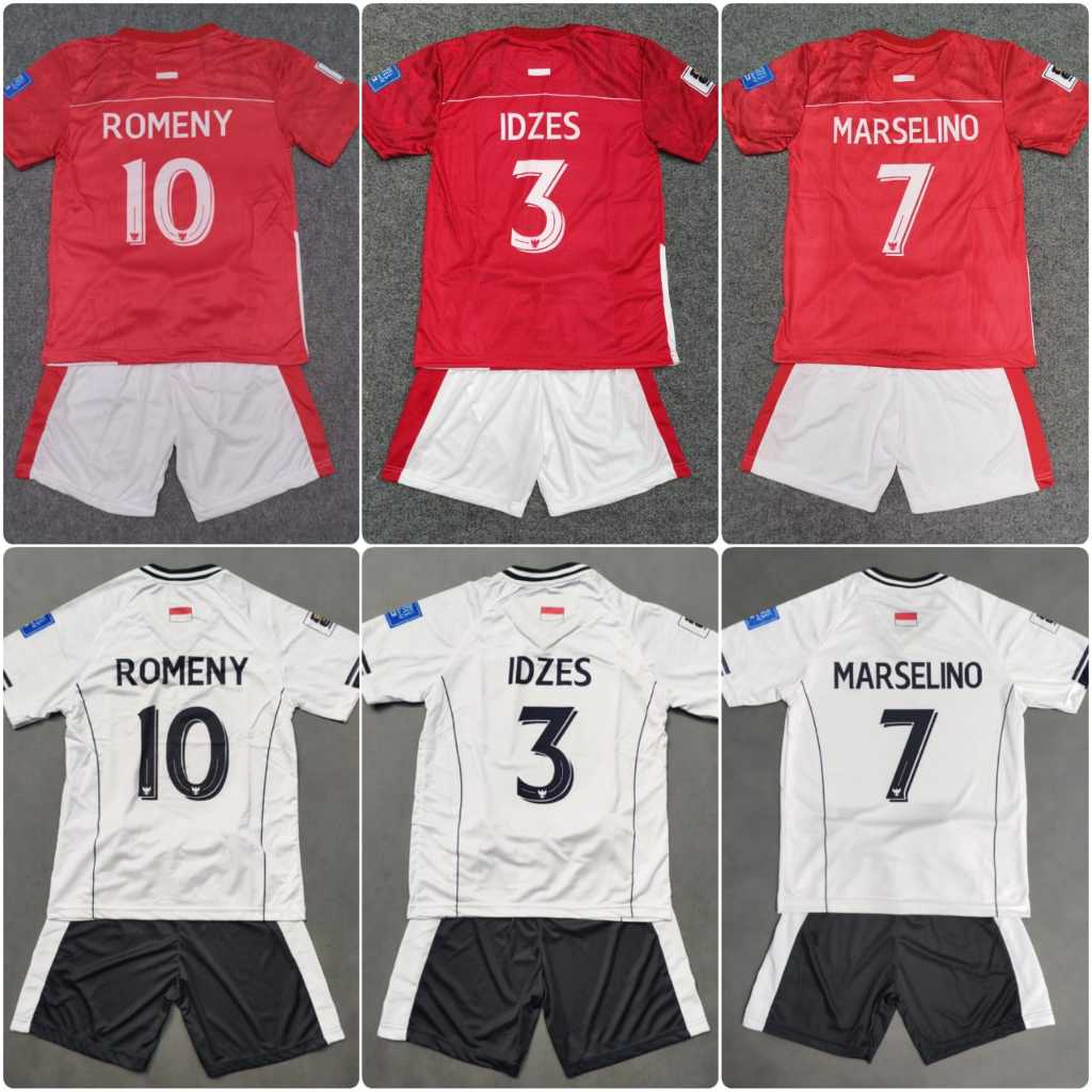 Jual Setelan Jersey Bola Anak Timnas Indonesia Ole Romeny Marselino ...