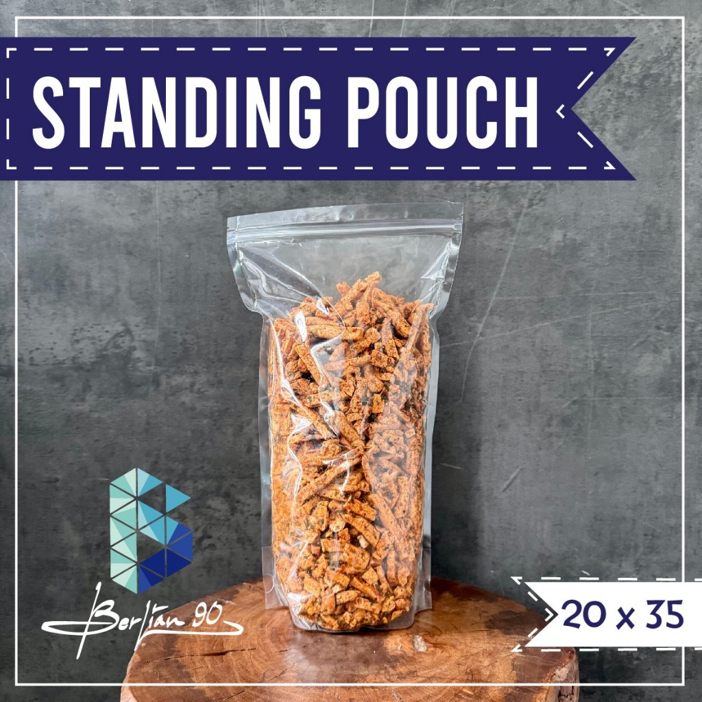 Jual Plastik Standing Pouch / Plastik Makanan kemasan berdiri 20 x 35 ...