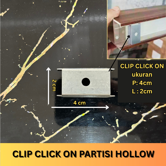 Jual Click on partisi plafon Clip hollo click on besi partisi plafon ...