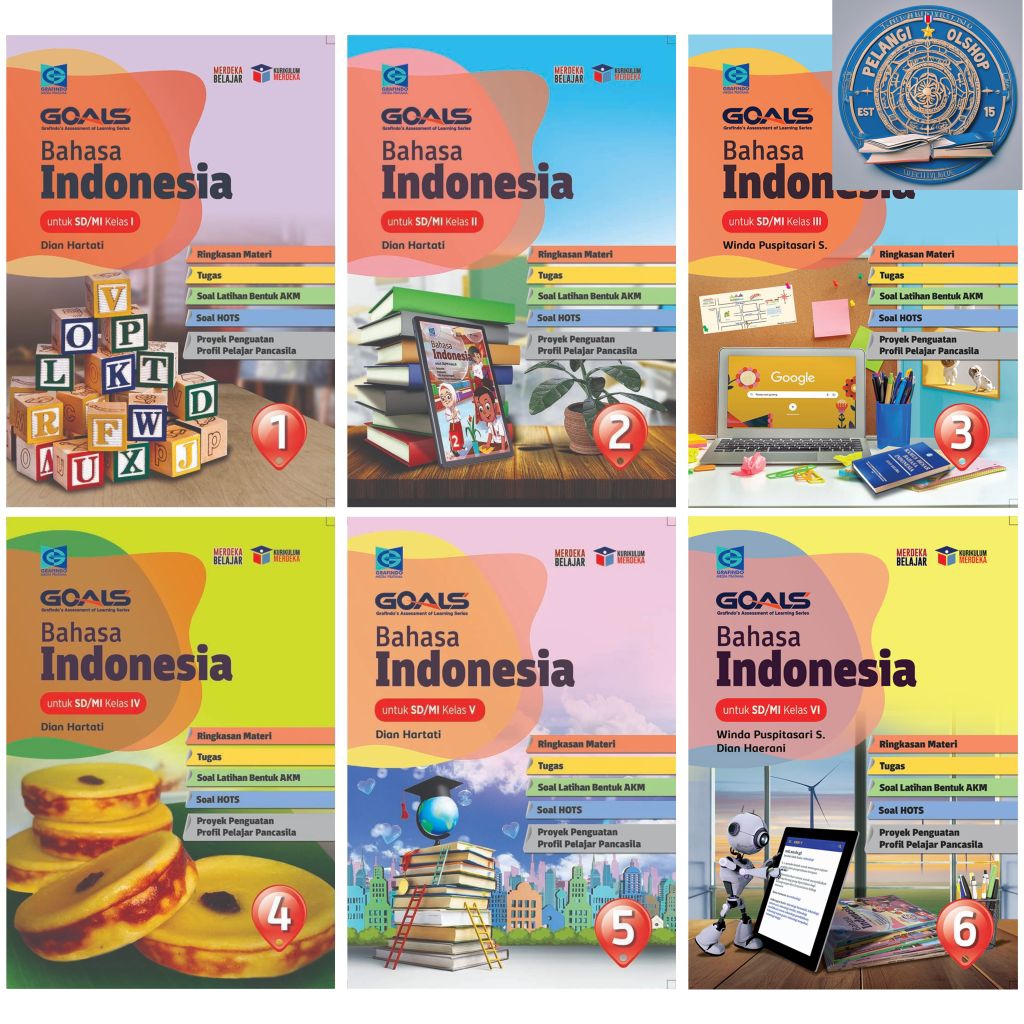 Jual BUKU LATIHAN SOAL GOALS BAHASA INDONESIA SD/MI KELAS 1 2 3 4 5 6 KURIKULUM MERDEKA GRAFINDO ...